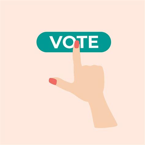 Voting Online Finger Presses The Voting Button Election Concept Vector Illustration 35315225