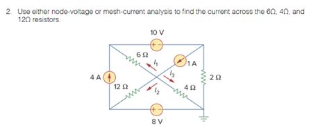 Solved Use Either Node Voltage Or Mesh Current Analysis Chegg Com