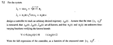 This Problem Is About Nonlinear Control Hint First Chegg