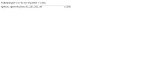 Javascript Program To Find The Most Frequent Item Of An Array