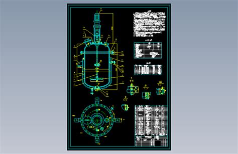M0498 桨式搅拌器夹套反应釜cad Autocad 模型图纸下载 懒石网