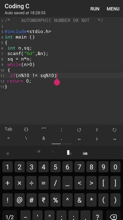Automorphic Number C Programming Youtube