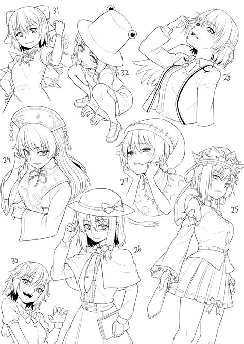 Cirno Moriya Suwako Usami Renko Shiki Eiki Kijin Seija And 3 More Touhou Drawn By Kakone