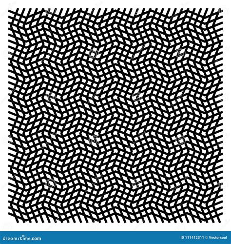 Wavy Zig Zag Criss Cross Grid Pattern Stock Vector Illustration Of Deformation Geometric