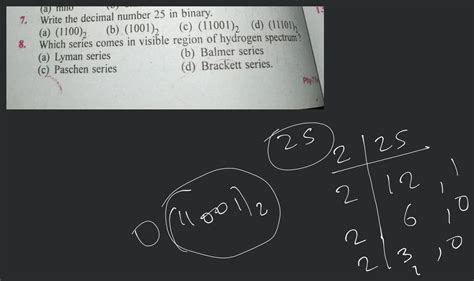 Write The Decimal Number 25 In Binary Filo