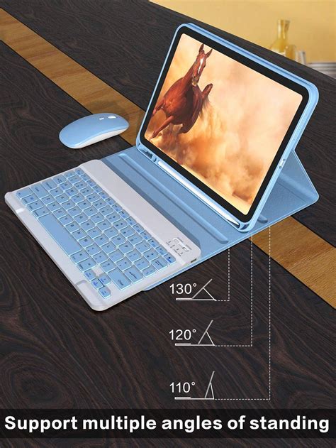 Apple Keyboard Case With Ipad Detachable Wireless Bluetooth Keyboard Mouse Battery Mah