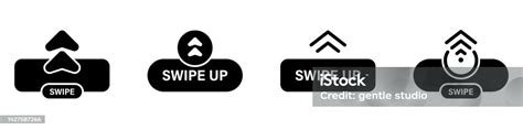 소셜 미디어 앱 실루엣 아이콘의 인터페이스에 대한 버튼을 위로 스 와이프합니다 액션 스크롤 픽토그램 슬라이드 드래그 버튼 디자인