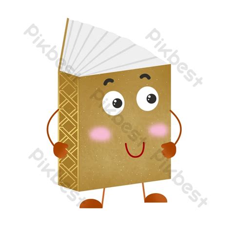 노란색 세계 책의 날 귀여운 만화 손으로 그린 책 그림 일러스트 Png Psd 무료 다운로드 Pikbest