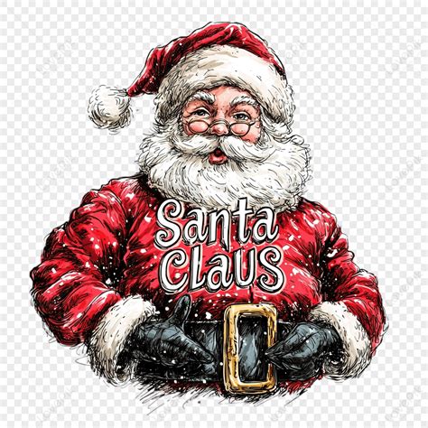 글자가 있는 산타클로스 개념 Png 일러스트 무료 다운로드 Lovepik