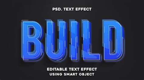Premium PSD 3D Build Text Style Effect