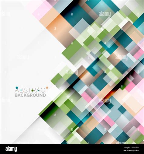 Abstract Blocks Template Design Background Simple Geometric Shapes On White Straight Lines And