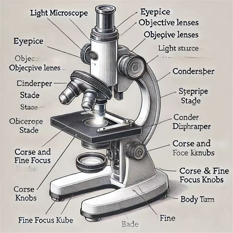 Labelled Diagram Of A Light Microscope In 2025 Microscope Microscope
