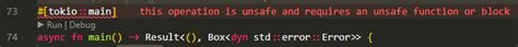 Println And Tokiomain Reported As Unsafe Functions · Issue 12751 · Rust Langrust Analyzer