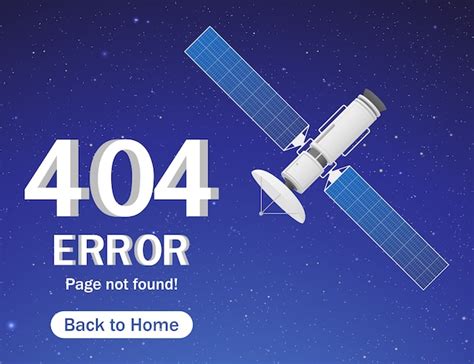 Premium Vector Error Page With Satellite And Stars