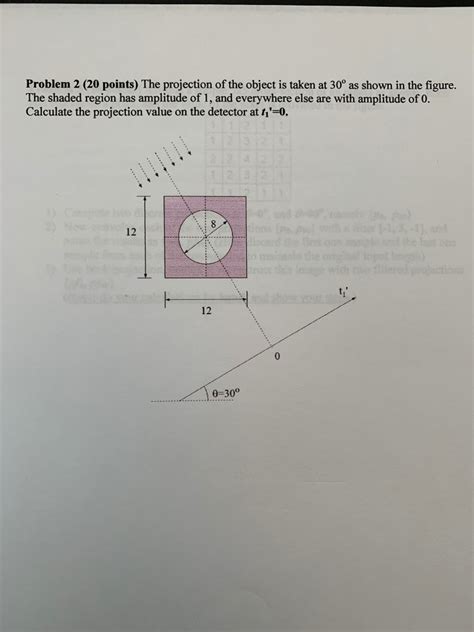 Solved Problem Points The Projection Of The Object Is Chegg