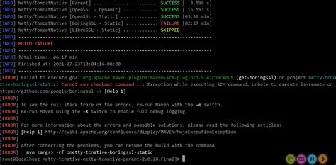 编译过程中显示获取boringssl失败的解决方法 故障排除 Netty Tcnative Boringssl Static 2028