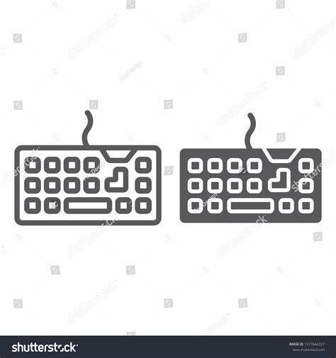 Keyboard Line Glyph Icon Technology Device Stock Vector Royalty Free 1577666227 Shutterstock