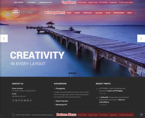 Fig 1 Custom Menus The7 Multipurpose Wordpress Theme