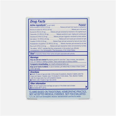 Fsa Eligible Boiron Arnicare Arthritis Pain Relief Meltaway Tablets 60