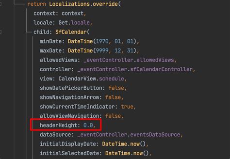 Syncfusionfluttercalendar Schedule View Header · Issue 572