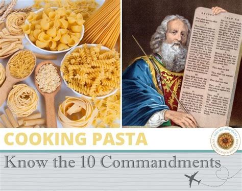 Cooking Pasta Know The 10 Commandments
