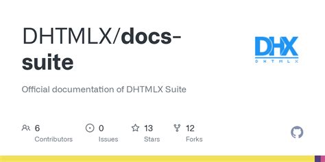 Github Dhtmlxdocs Suite Official Documentation Of Dhtmlx Suite