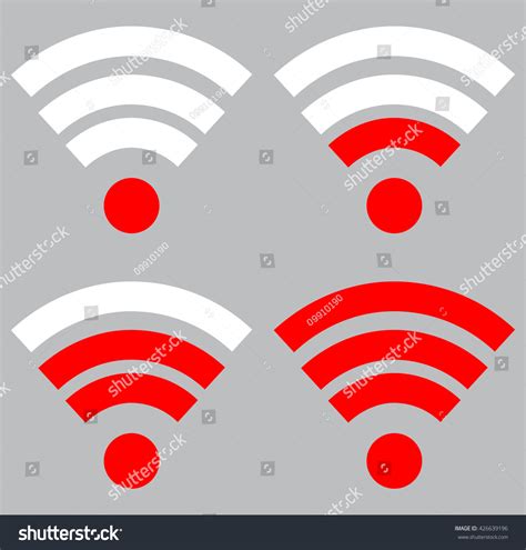 Wi Fi Signal Strength Connection Wireless Stock Vector Royalty Free 426639196