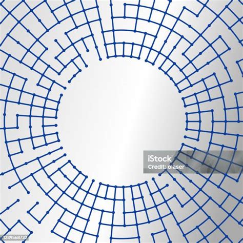 추상 연결된 선 극성 좌표 중간에 공간을 복사합니다 라인의 전역 색상 그라데이션을 참고하십시오 가상현실에 대한 스톡 벡터 아트 및 기타 이미지 Istock