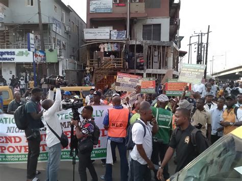 Breaking Nlc Protest Begins In Lagos Photos