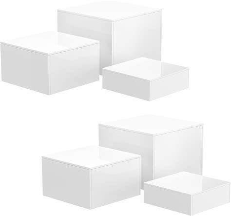 Niubee Buffet Risers 6pcs Acrylic Food Display Risers For Buffet Table Cake Jewelry Figures