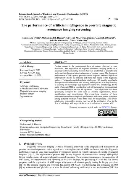 The Performance Of Artificial Intelligence In Prostate Magnetic Resonance Imaging Screening Pdf