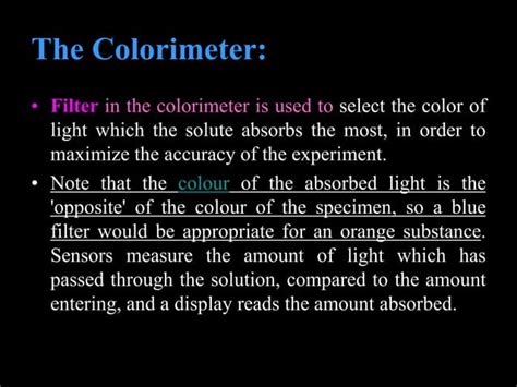 Introduction To Colorimetry And Its Basicsppt