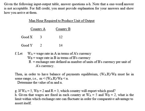 Solved Given The Following Input Output Table Answer