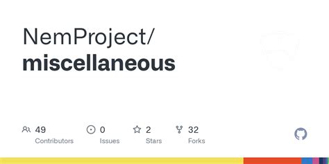Github Nemprojectmiscellaneous