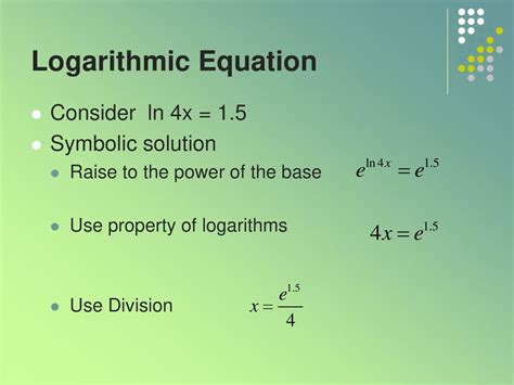 Exponential And Logarithmic Equations Ppt Download