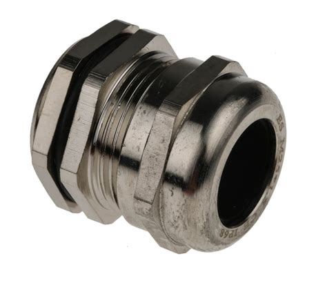 Rs Pro Nickel Plated Brass M25 Cable Gland With Locknut 16mm Ip68