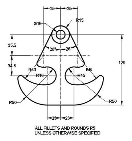 D CAD Drafting Exercises