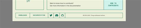 where is the footer · issue 18 · ethereum geth website · github