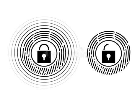 Fingerprint Scanning Vector Security System Digital Lock Stock Vector Illustration Of Code