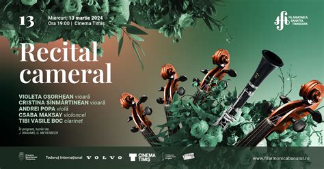 Recital Cameral Violeta OȘorhean Vioară Cristina SÎnmĂrtinean Vioară Andrei Popa Violă