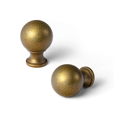 Miaokesen 1516 In Antique Brass Round Classic Cabinet Knob 6 Pack In