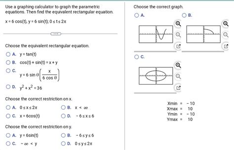 Solved Use A Graphing Calculator To Graph The Parametric Chegg