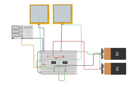 Circuit Design Inverting Amp With Function Generator Tinkercad