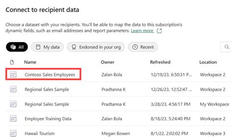 为 Power Bi 报表创建动态订阅 Power Bi Microsoft Learn