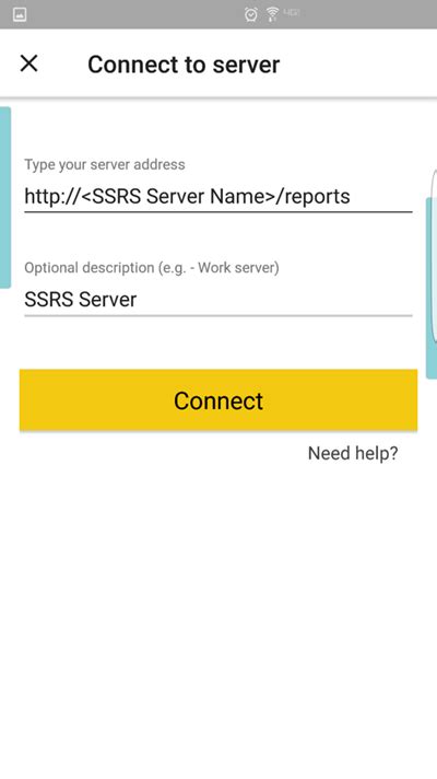 Ssrs Mobile Reports Connection Settings