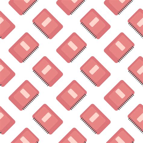 Red Notebook Seamless Pattern On White Background Vector Art At Vecteezy