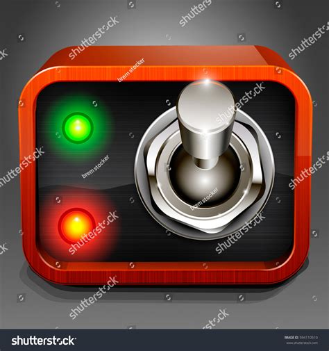Control Dashboard Realistic Analog Toggle Switch Stock Vector Royalty Free 594110510
