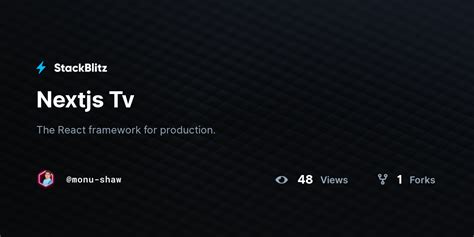 Nextjs Tv Stackblitz
