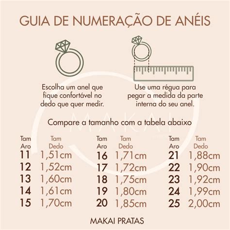 Como Descobrir O Tamanho Do Meu Anel Makai Pratas
