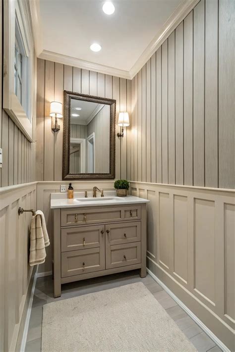 17 Stylish Powder Room Wainscoting Ideas